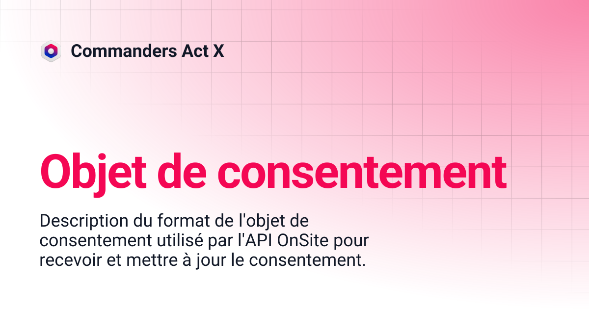 Consent Object | Commanders Act X