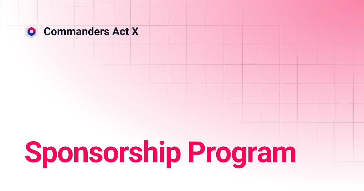 Sponsorship Program | Commanders Act X