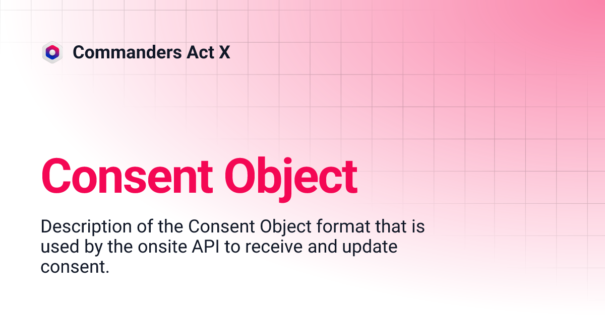 Consent Object | Commanders Act X