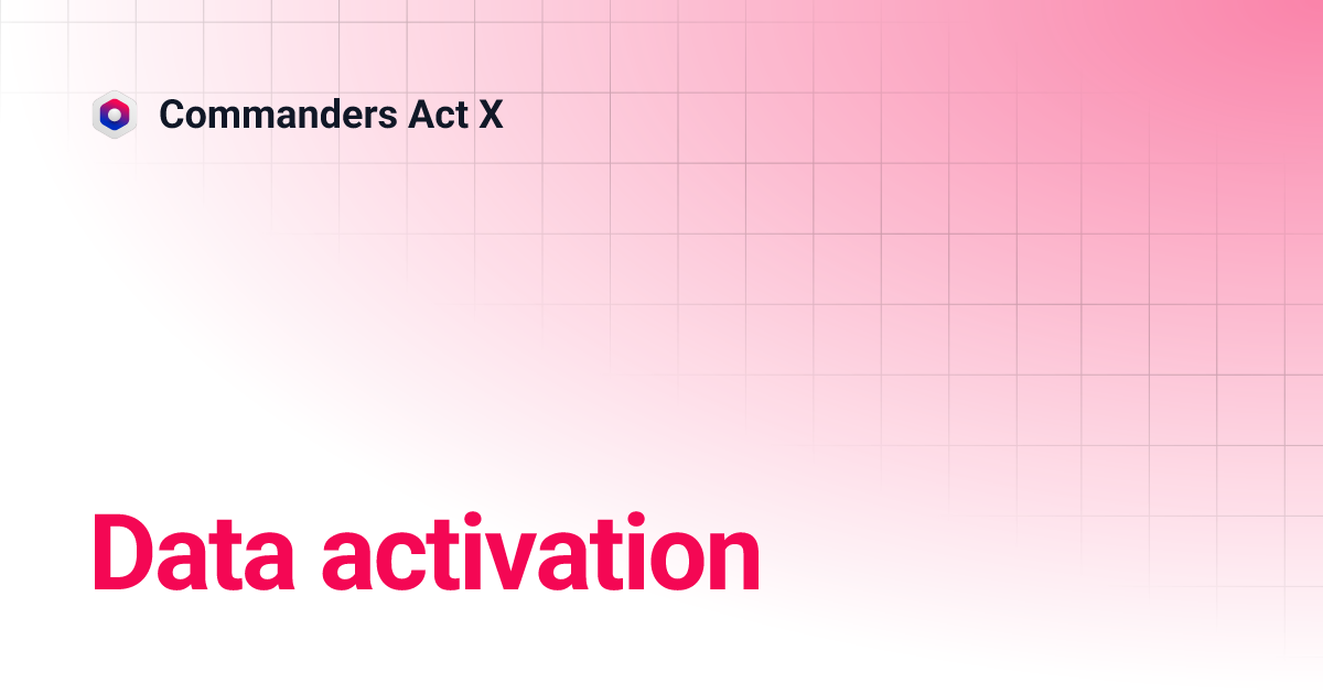 Data activation | Commanders Act X