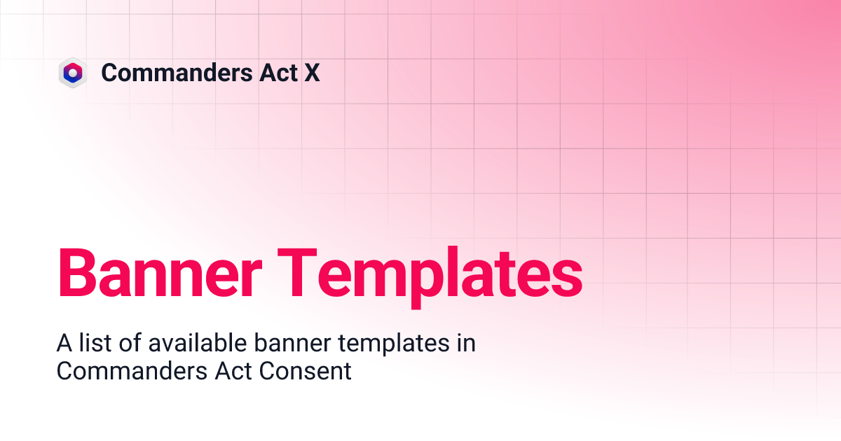 Banner Templates | Commanders Act X