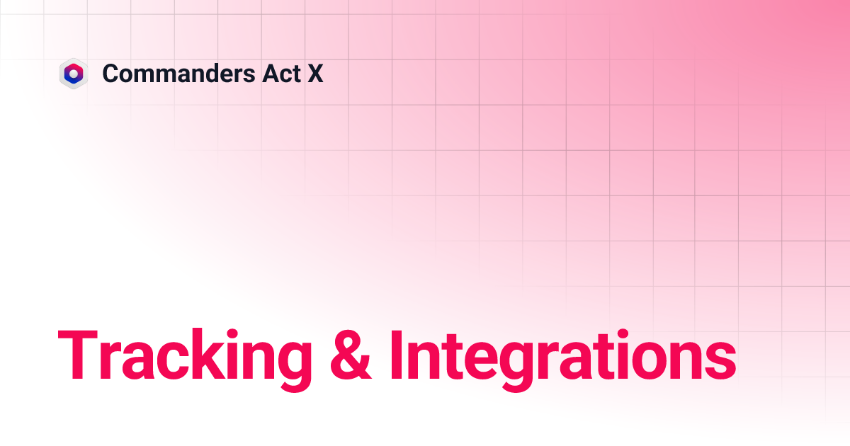 Tracking & Integrations | Commanders Act X