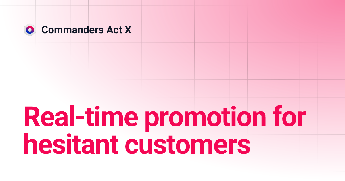 Real-time promotion for hesitant customers | Commanders Act X