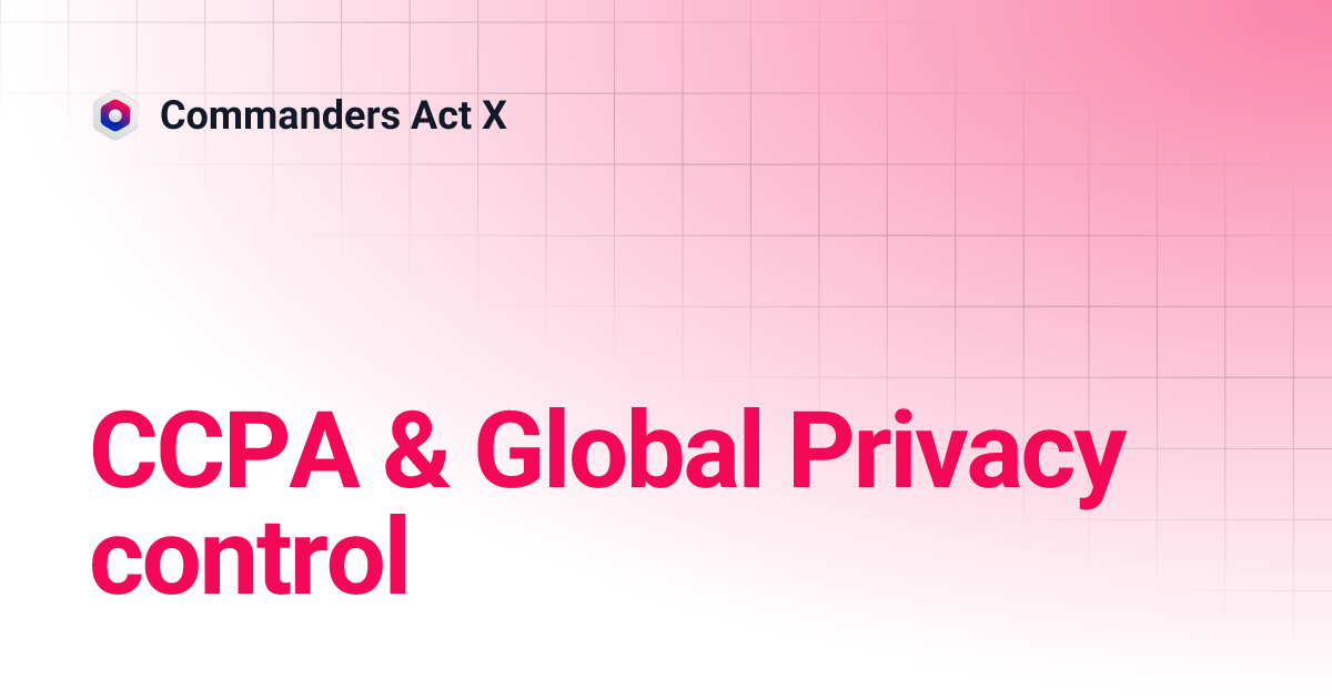 CCPA & Global Privacy control | Commanders Act X